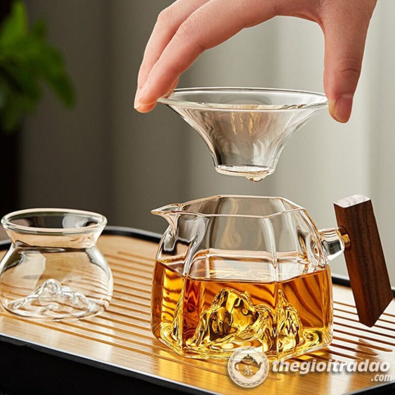 Bộ Lọc Trà Thủy Tinh Cao Cấp, Giúp Lọc Cặn Trà, Mạt Trà